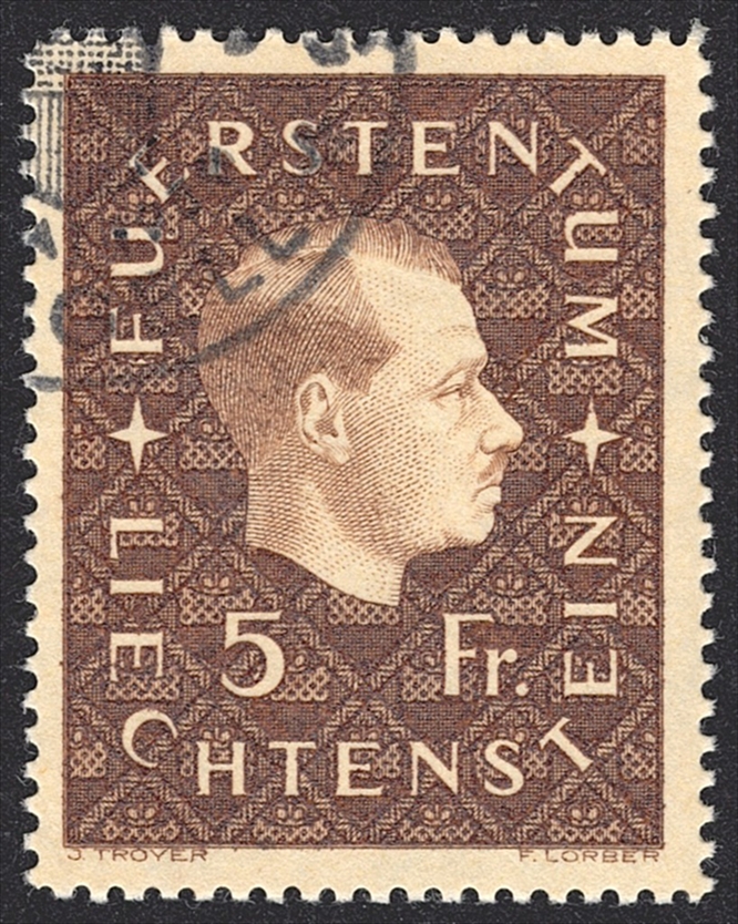 Liechtenstein, Freimarken, Nr.149, Fürst Franz Josef ll, 1939 ...