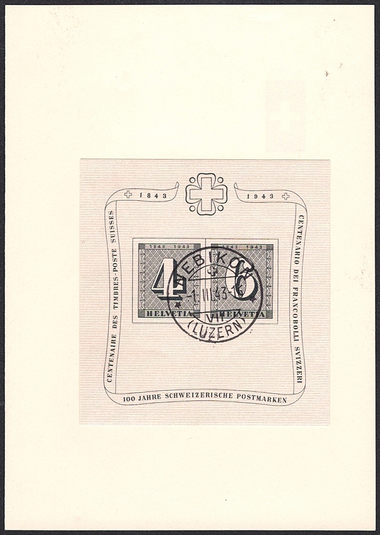 Schweiz, Zuschlagsausgaben, Zürich 4+6 Nr.14, auf PTT-Faltblatt, EBIKON ...