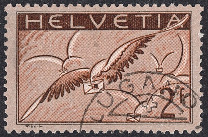 Schweiz,Flugpost, Nr.13, Brieftaube, LUGANO - Briefmarken.world
