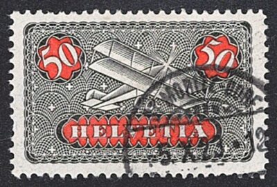 Schweiz,Flugpost, Nr.9, Flugzeug, ST.MORITZ-DORF - Briefmarken.world